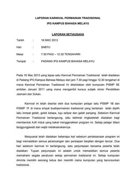 Permainan upih baru 4 team | DOCX