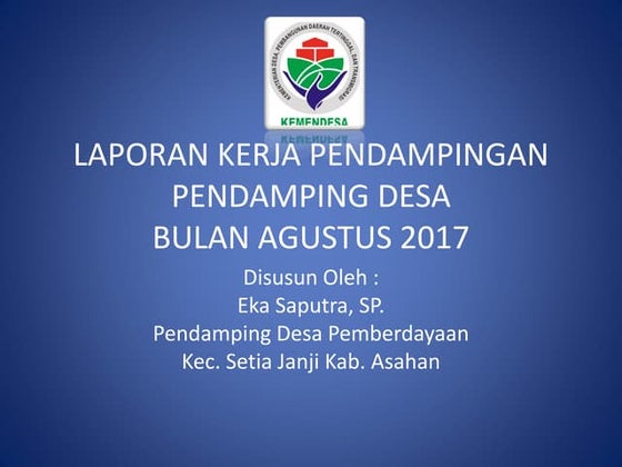 Laporan kerja pendamping desa | PDF