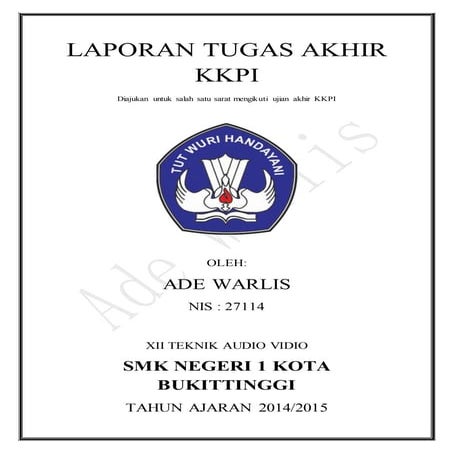 LAPORAN KKPI SMK N 1 BUKITTINGGI | DOCX