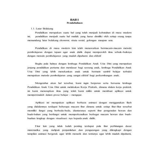 Laporan kerja praktek bab 1 | PDF