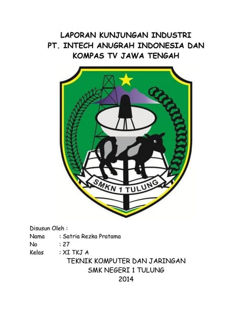 Contoh laporan kunjungan industri | PDF