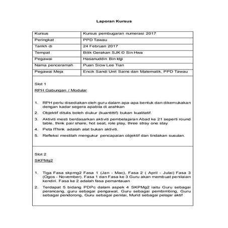 Laporan kursus | PDF