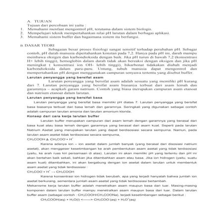 Laporan larutan penyangga | DOC