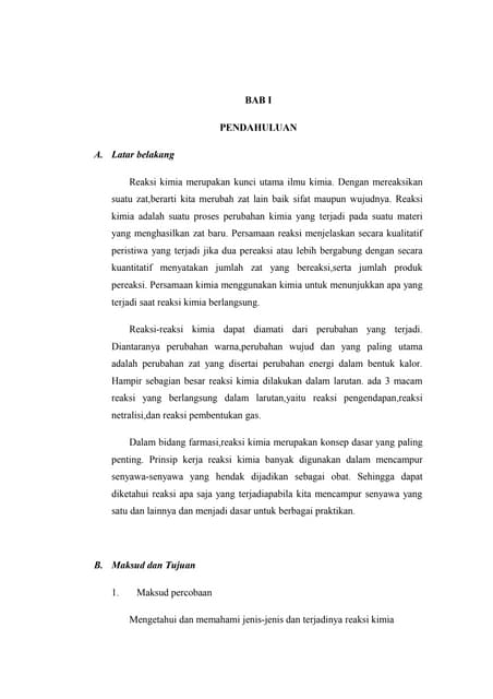Laporan praktikum kesetimbangan kimia | DOCX
