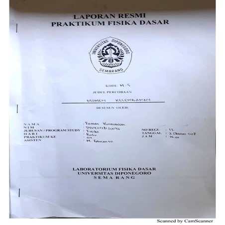 Laporan m5 momen kelembaman | PDF