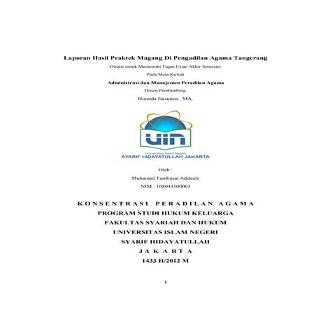 Laporan magang | PDF