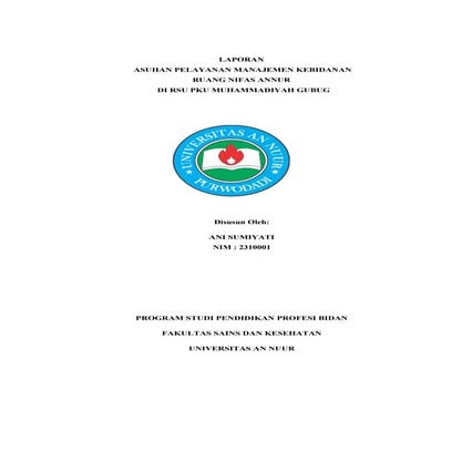 LAPORAN MANAJEMEN di universitas annur purwodadi | DOCX
