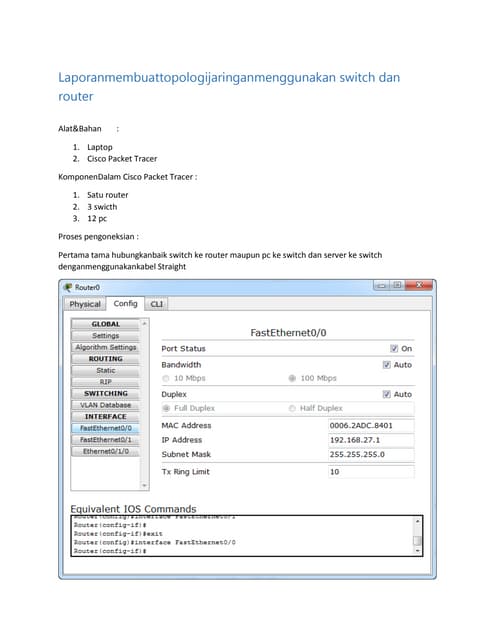 Tutorial router | DOCX