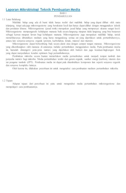 Penanaman bakteri pada nutrien agar miring | PDF