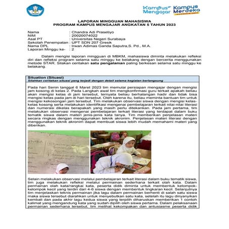 Laporan Minggu Ke-3 - Chandra A PRS.docx