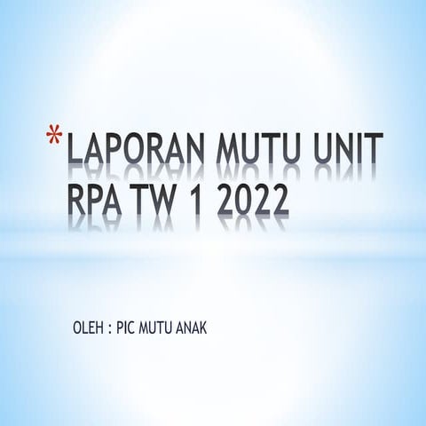 LAPORAN MUTU UNIT RPA TW 1 2022.pptx