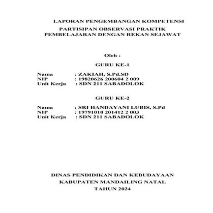 Laporan On The Job TRaining PM KS Siti Hikmah.pdf