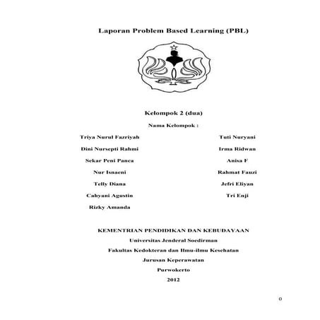 Laporan pbl kelompok 2 | DOCX
