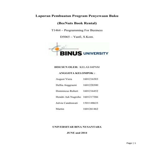 Proposal project revisi 1 Perancangan Basis Data | DOC
