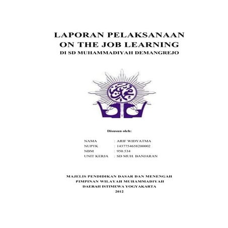 Laporan on the job learning (2) | DOCX