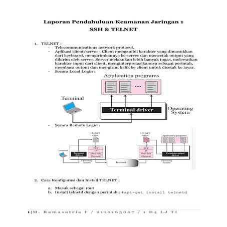 Laporan pendahuluan keamanan jaringan 1 | PDF