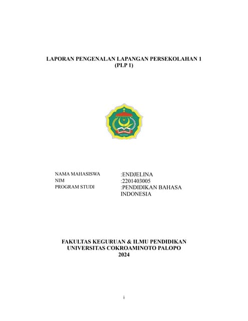 Contoh Laporan PKM UT PGSD - Pemantapan Kemampuan Mengajar PDGK4209 | PDF