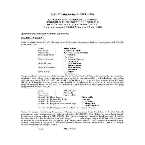 contoh Jadwal ronda | PDF