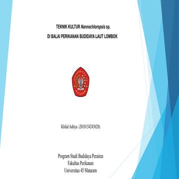 LAPORAN PKL - Teknik kultur Pakan alami Slide.pptx