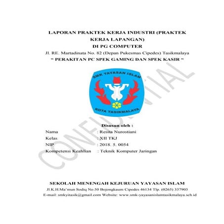 Laporan PKL Perakitan PC Gamer & Kasir | PDF