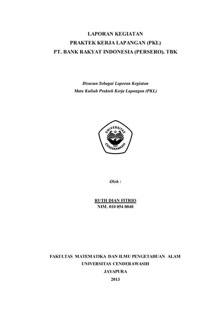 Contoh Laporan Tugas Akhir (TA) | PDF