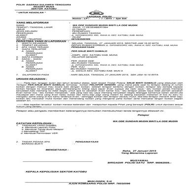 Laporan polisi 2015 | PDF