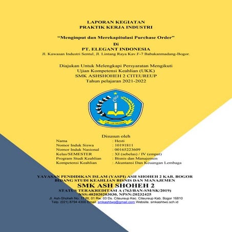 Contoh Power Point Presentasi PKL | PPTX