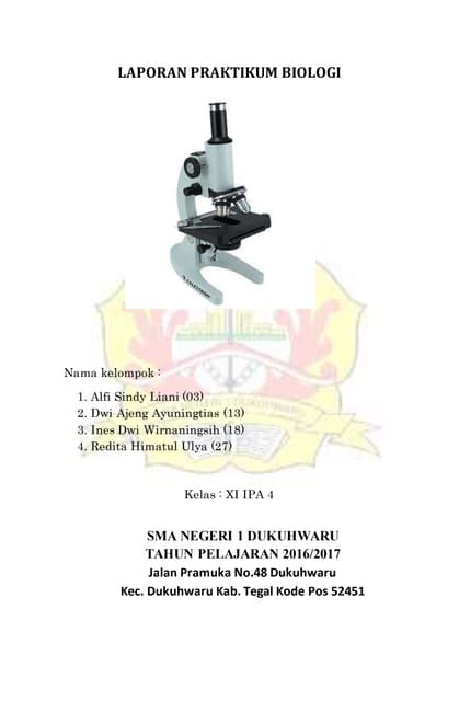 Laporan praktikum sel hewan dan sel tumbuhan | DOCX
