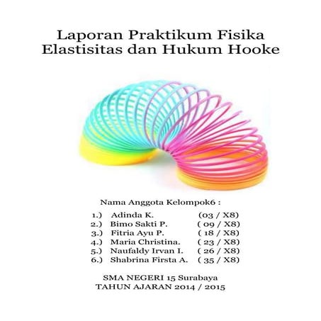 Laporan praktikum fisika elastisitas dan hukum hooke | DOCX