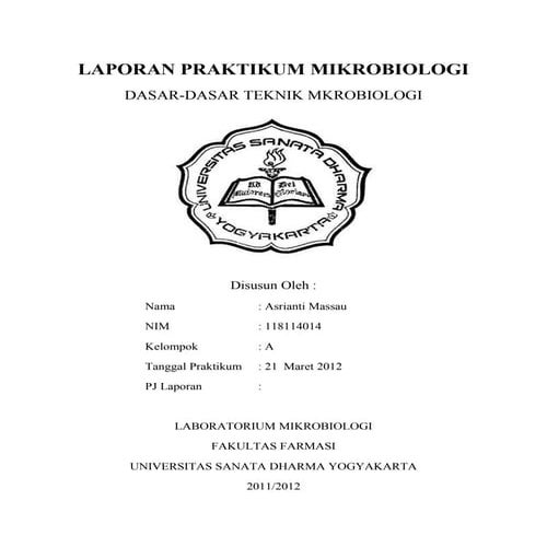 Laporan praktikum mikrobiologi | PDF