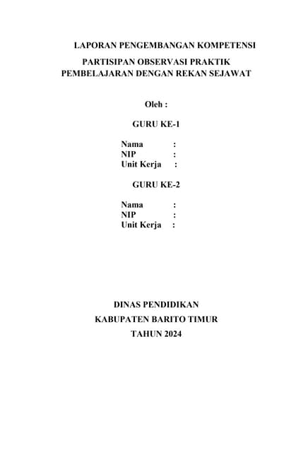 Contoh Rencana Hasil Kerja Guru (RHK) Tahunan | PPT