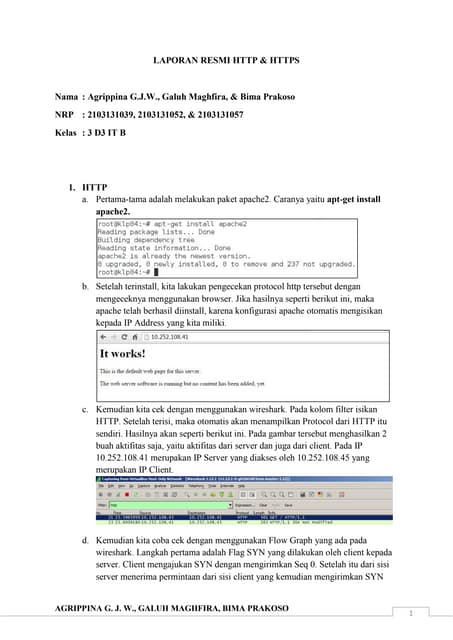 Laporan Pendahuluan dan Resmi FTP dan HTTP | PDF