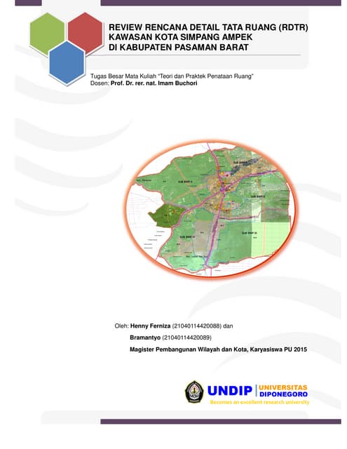 RDTR, RTBL dan Peraturan Zonasi dalam sistem perencanaan tata ruang di ...