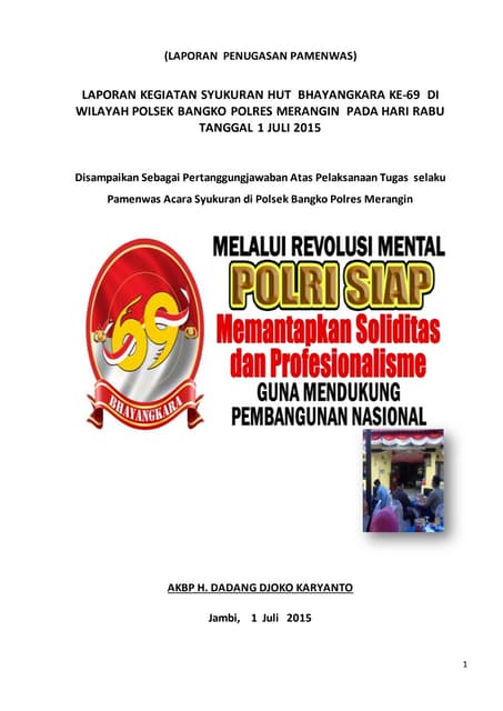 LAPORAN PERTANGGUNG JAWABAN posko siaga lebaran | PDF