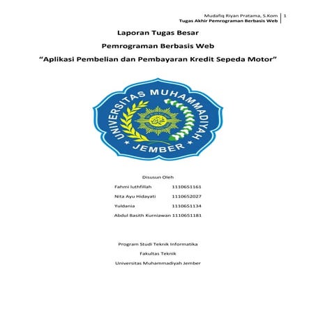 Laporan tugas besar pbw | PDF