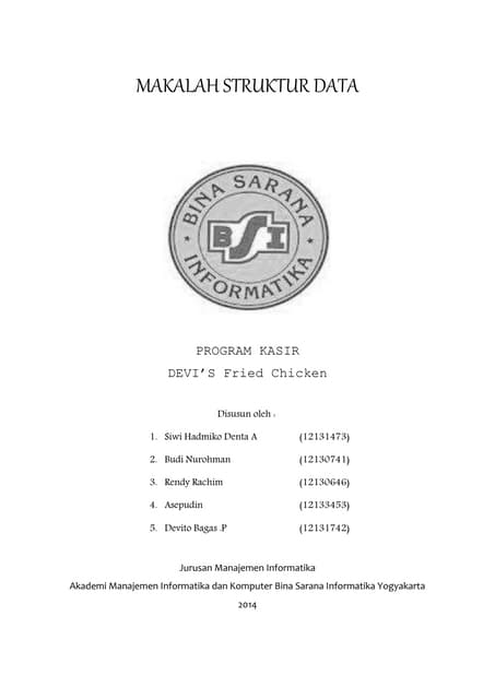 Materi : Struktur Data (1 Pengantar) | PPTX
