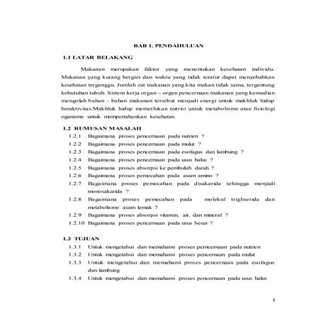 Laporan tutorial fisiologi sistem pencernaan | DOCX