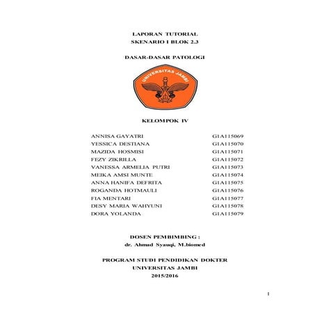 ''Laporan tutorial kelompok 4b skenario 1 blok 2.3'' | PDF