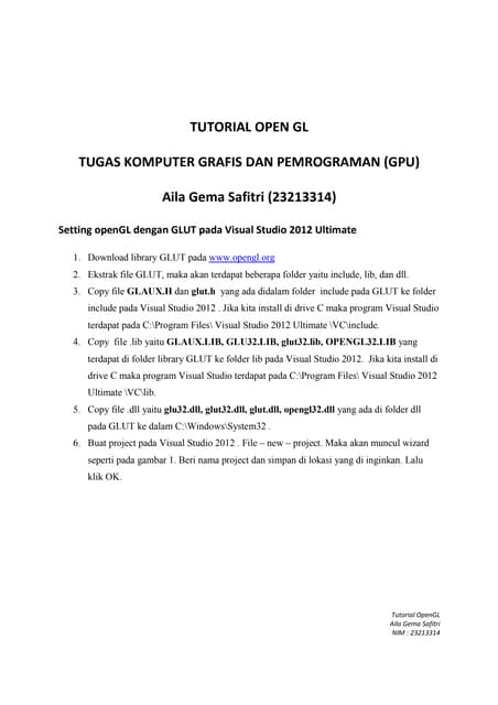 Open GL Tutorial01 | PDF