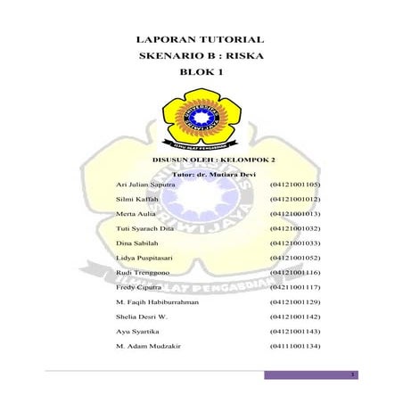 Laporan tutorial skenario b l6 bikinan akuuuu...^^ | DOC