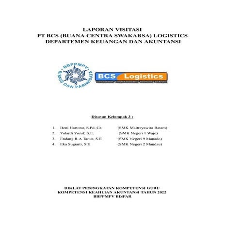LAPORAN VISITASI BCS KELOMPOK 3.pptx Profil P5 | PDF