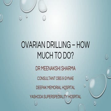 Lap ovarian drilling | PPTX