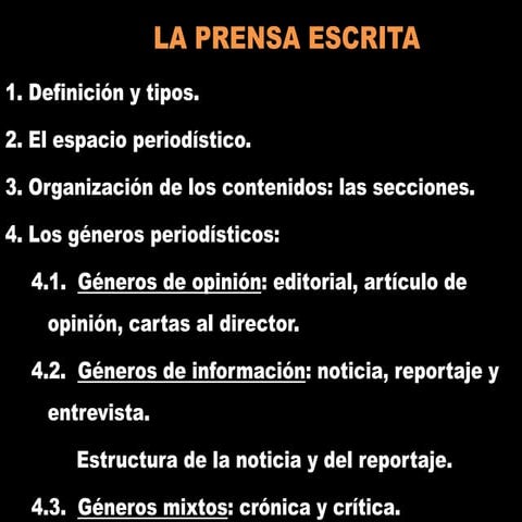 La prensa escrita | PPSX