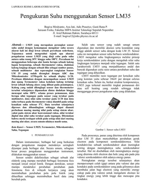 sensor suhu LM35 | DOC