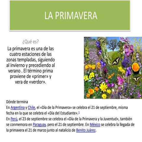 La primavera | PPTX