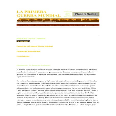 Primera Guerra Mundial | PPTX