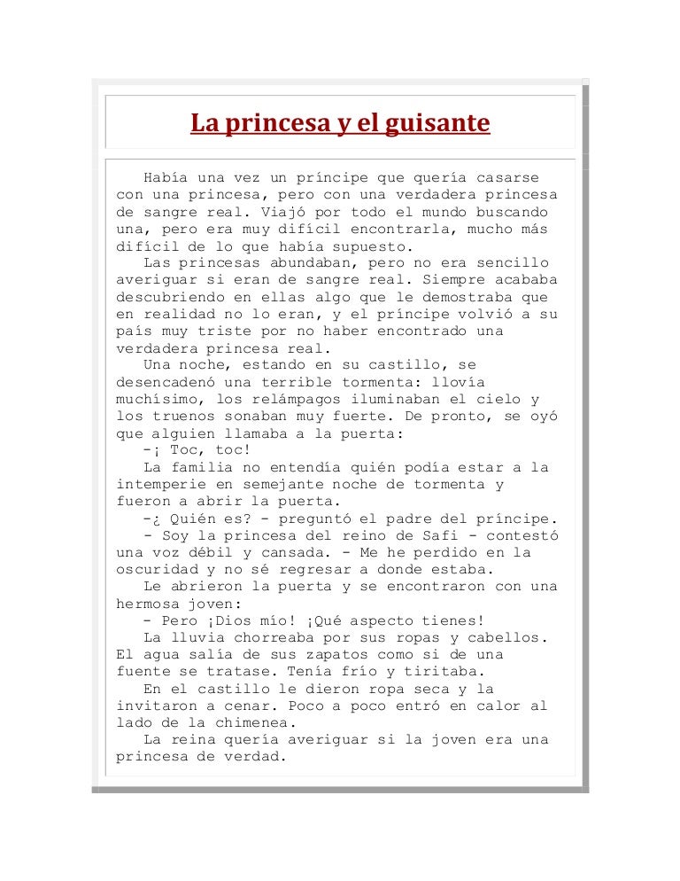 La princesa y el guisante