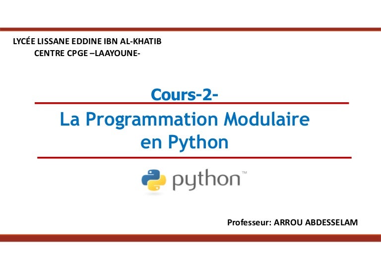 La programmation modulaire en Python