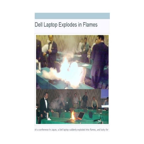 Laptop battery fire pictures | PPT