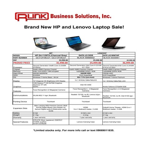 Laptop Super Sale Promo! | PDF